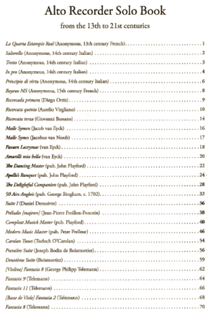 Alto Recorder Solo Book | Jacks, Pipes & Hammers